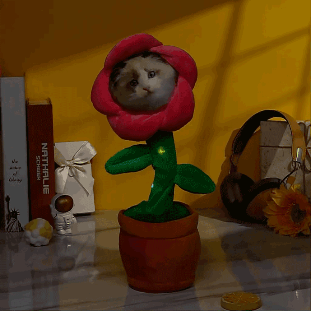 Custom Photo Dancing Plant Recording Music Toy Flower Singing Sunflower ...