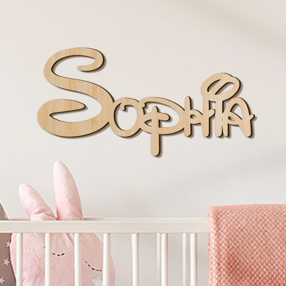 Custom Wooden Name Sign Baby Name Letters Wall Decor - MadeMine Custom ...