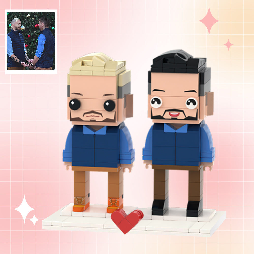 Customizable Fully Body 2 People Custom Brick Figures Best Brother ...