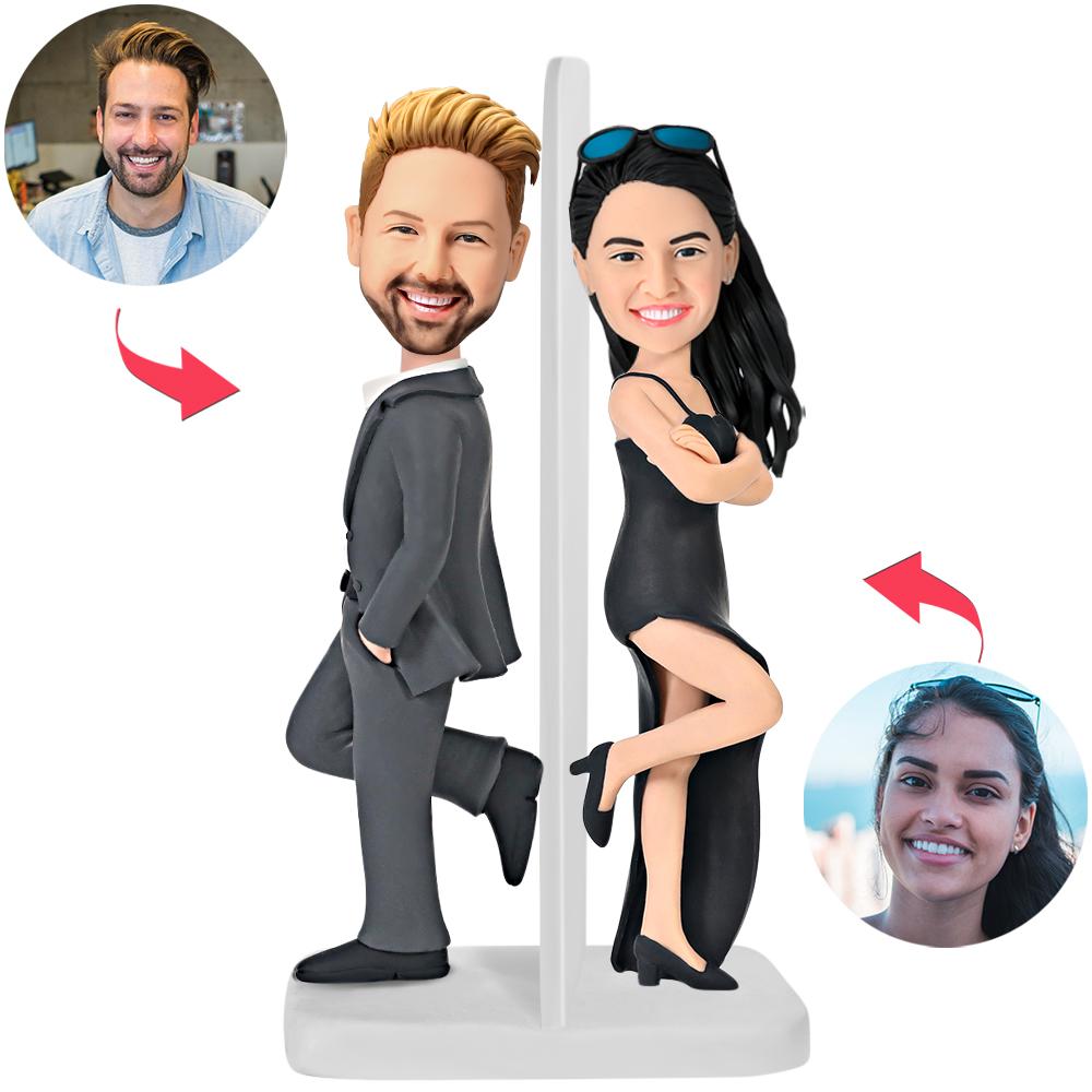 Mr.And Mrs.Smith Custom Bobblehead With Engraved Text - MadeMine Custom ...