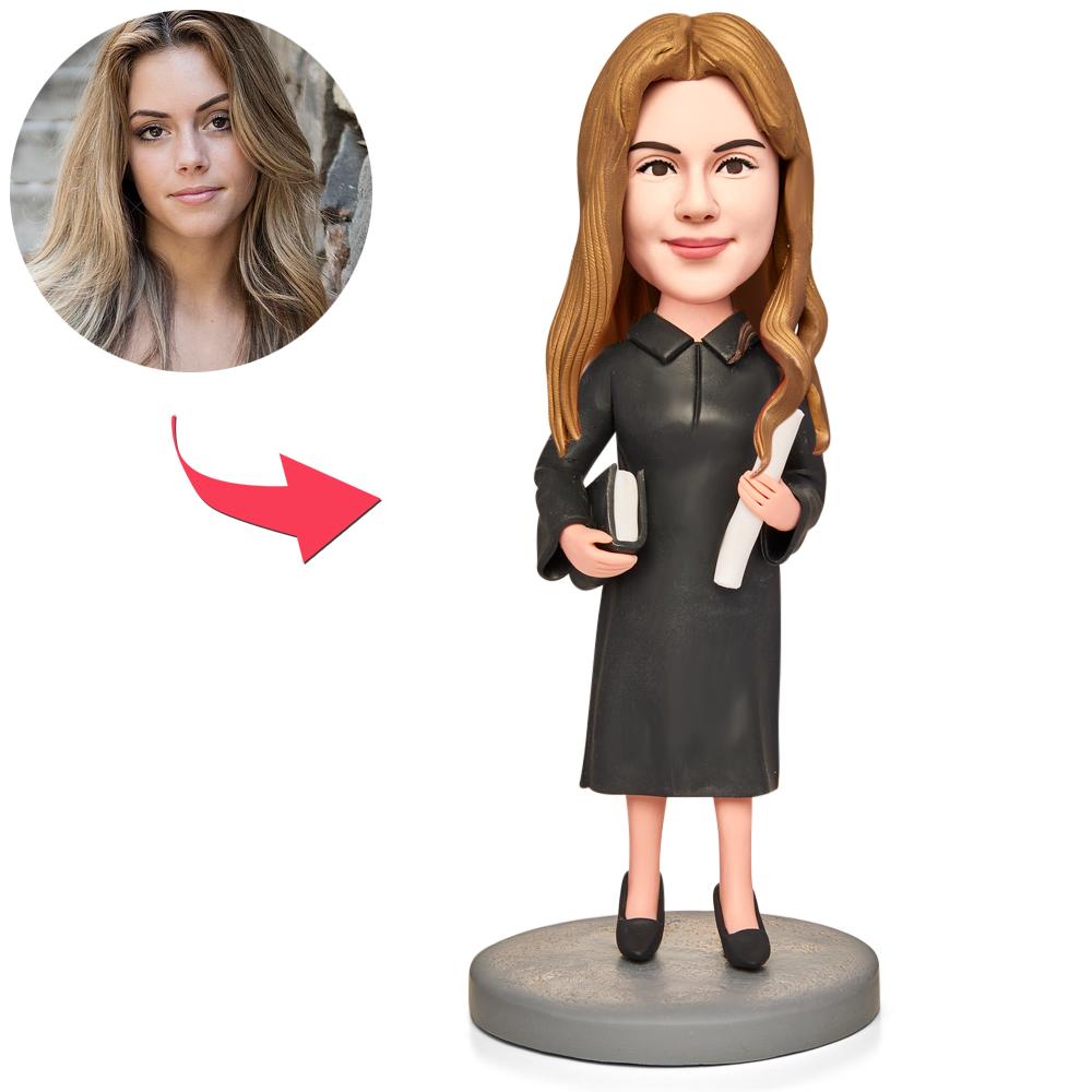 Teacher's Day Custom Retired Female Professor Teacher Bobblehead ...
