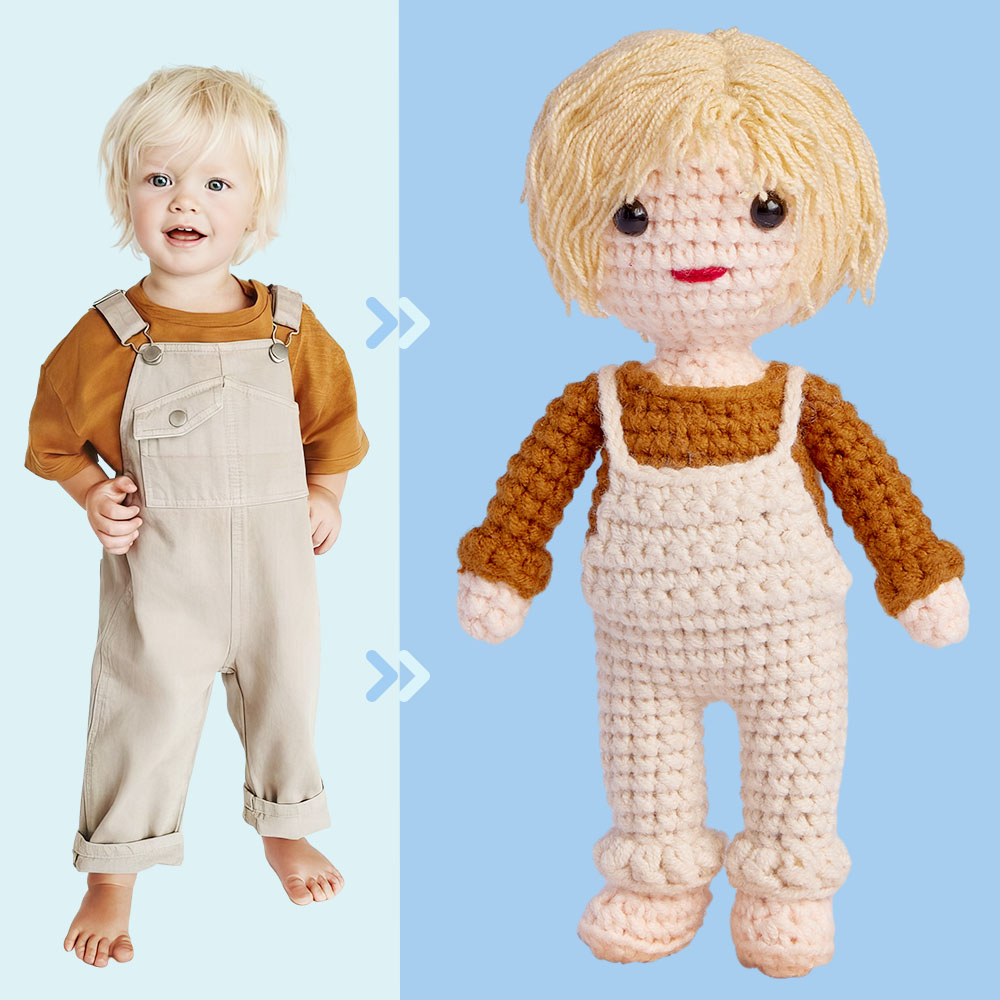 Custom Crochet Doll Personalized Gifts Handwoven Mini Look alike Dolls ...