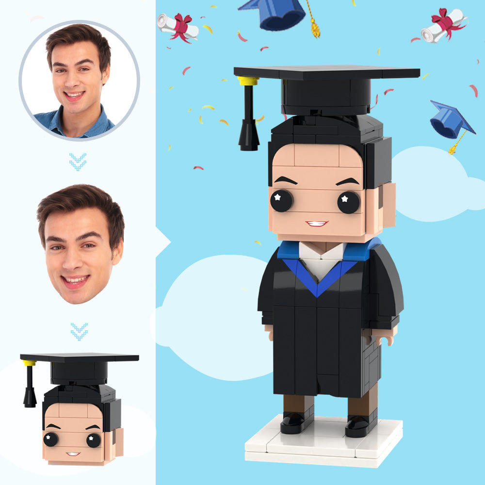 Graduation Gifts for Him Custom Head Brick Figures Personalized ...