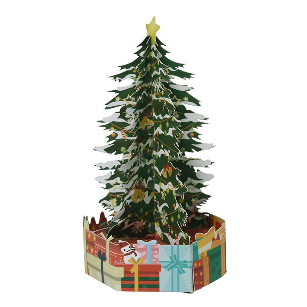 Christmas 3D Pop Up Card Christmas Tree Stand Pop Up Greeting Card ...
