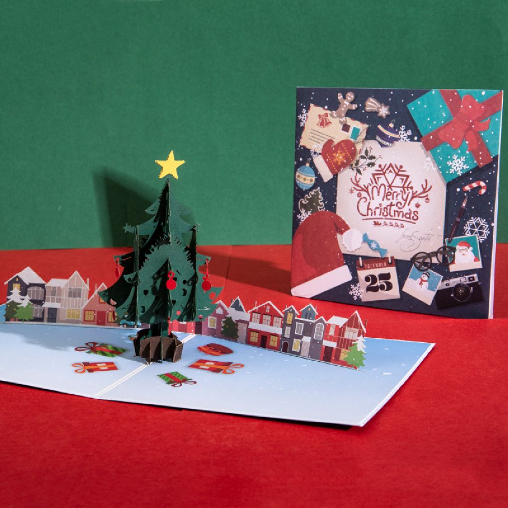 Christmas 3D Pop Up Card Christmas Capital Pop Up Greeting Card ...