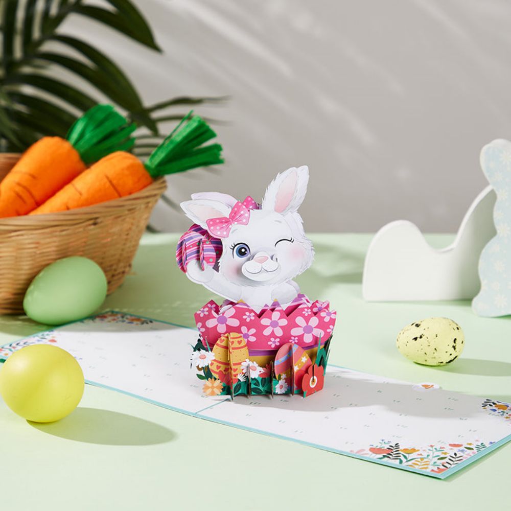 Easter Bunny Egg 3D Pop Up Greeting Card - MadeMine Custom Drop Shipping
