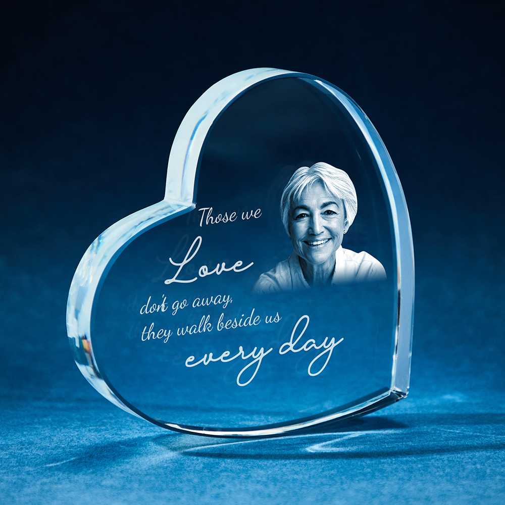 Custom 2D Heart Crystal Photo Frame - MadeMine Custom Drop Shipping