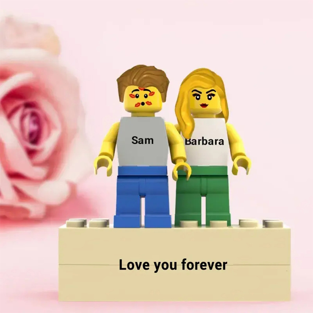 Custom Couple Minifig Personalized Minifig With Engraved Base and ...