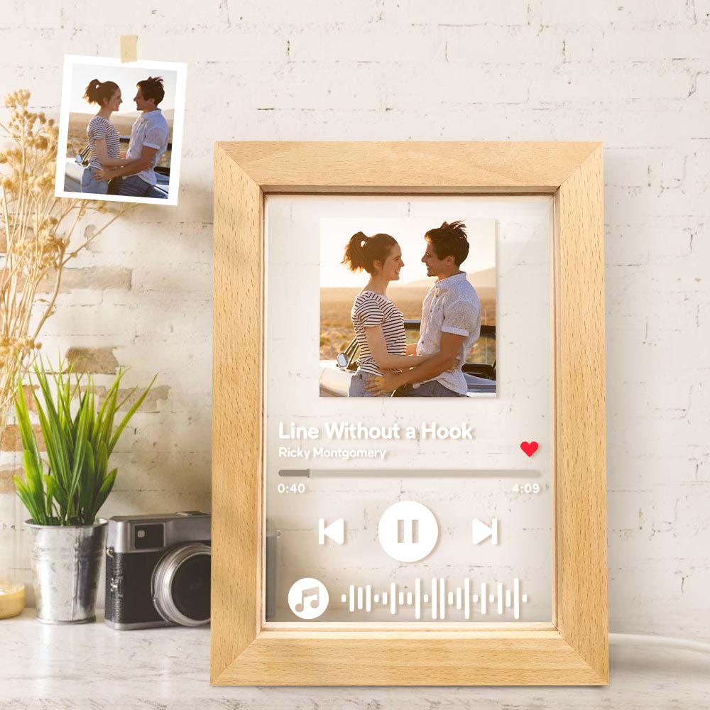 Custom Scannable Music Code Music Art Picture Frame Nignt Light Gift ...
