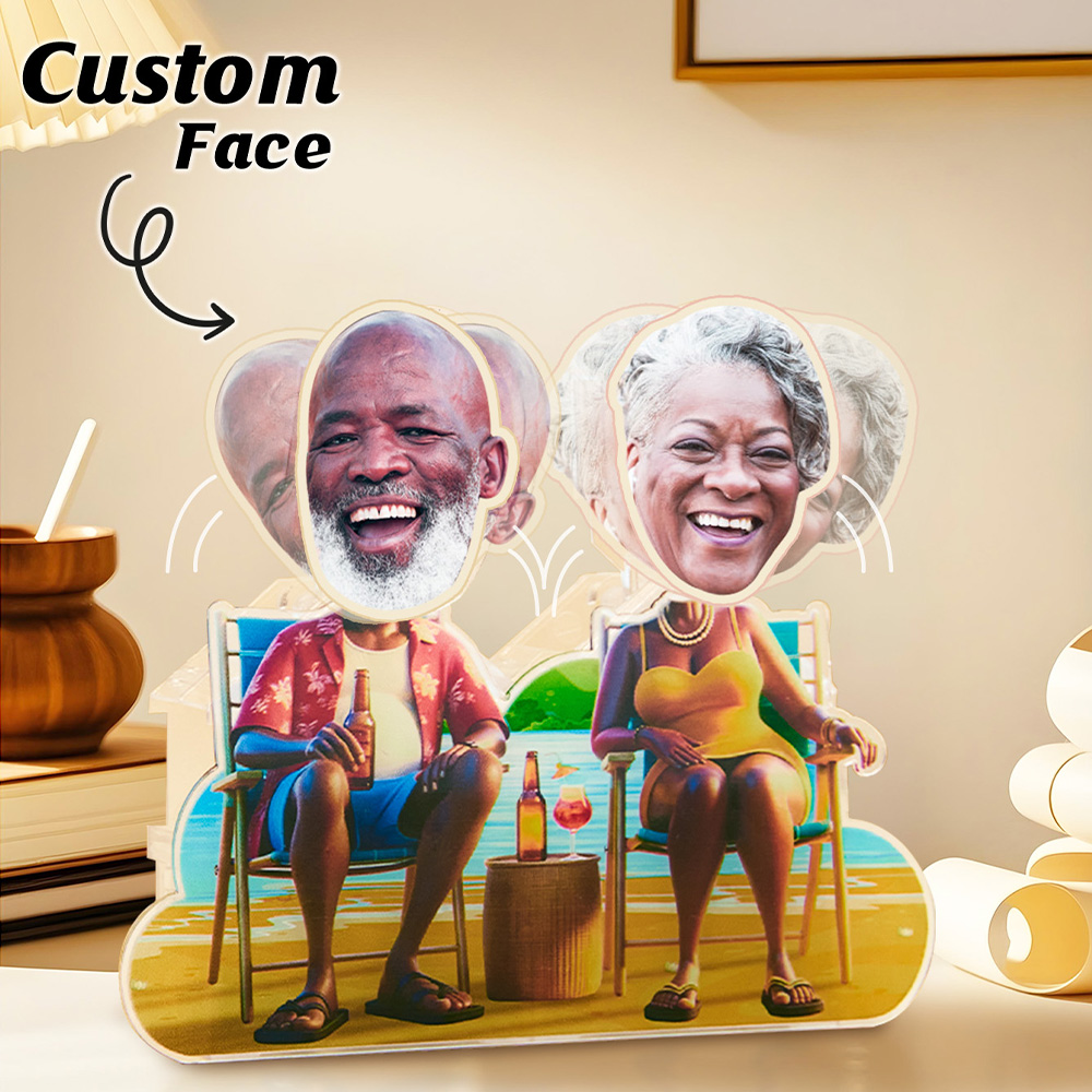 Personalized Face Dad and Mom Shaking Head Standee Gift for Dad and Mom ...