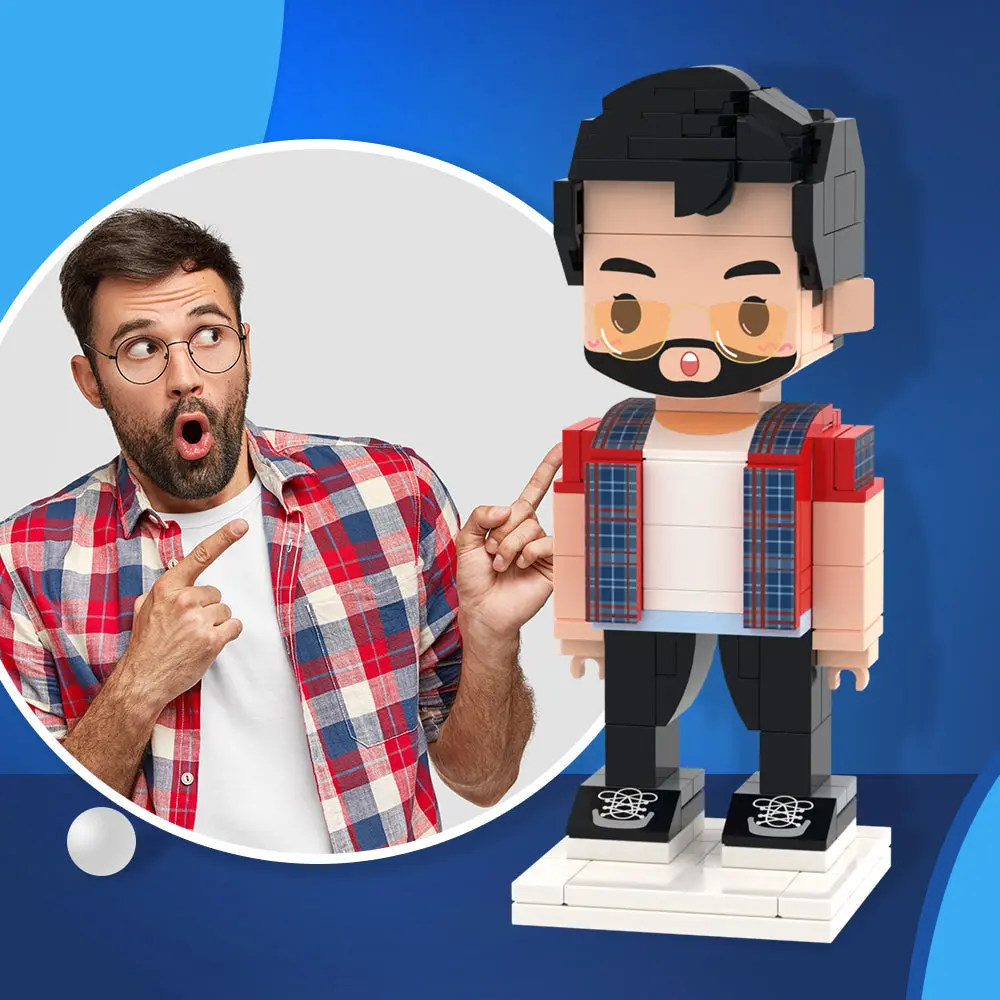 Creative Gifts for Him Full Body Customizable 1 Person Custom Brick ...