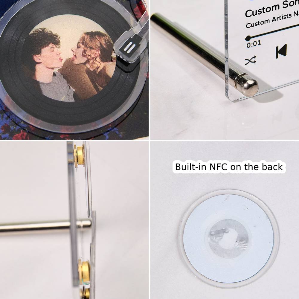 Personalized Rotatable Photo Vinyl Record Tap to Play NFC Music Record ...