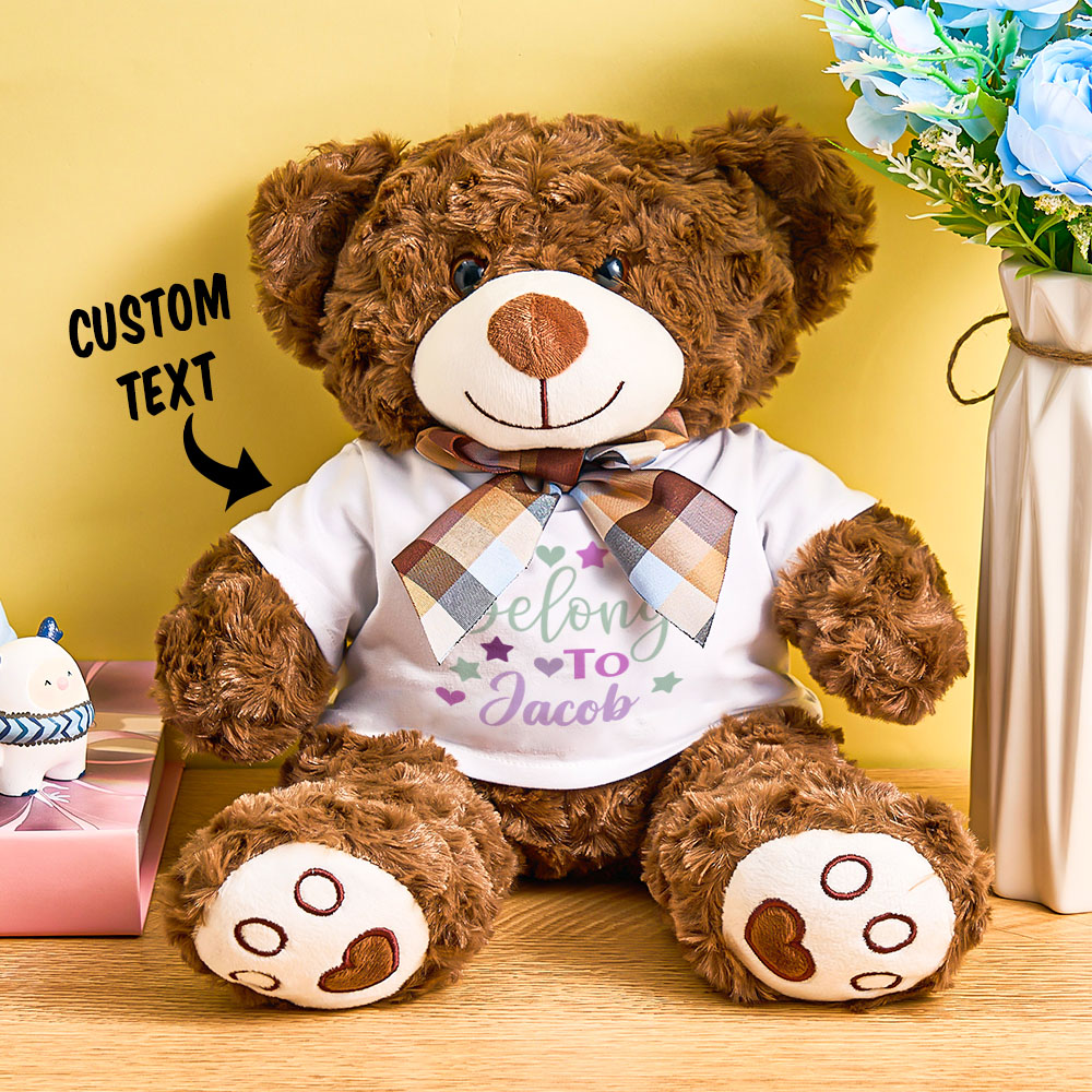Personalized Bear Plush Stuffed Toy Gift for Baby Shower - MadeMine ...