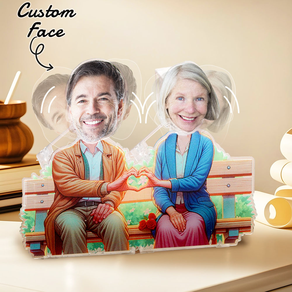 Personalized Face Grow Old Together Shaking Head Standee Gift for Dad ...