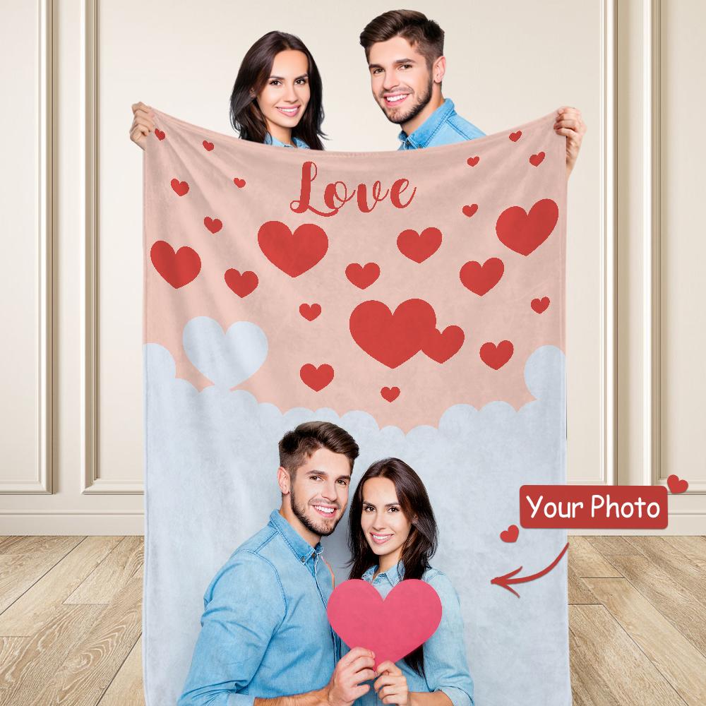 Custom Photo Couple Blanket Personalized Photo Blanket Memorial Blanket ...