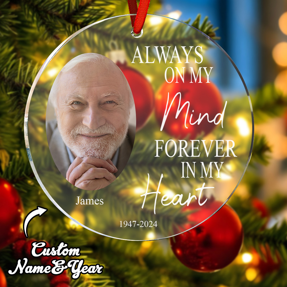 Personalized Christmas Memorial Ornaments with Photo Christmas Ornament ...