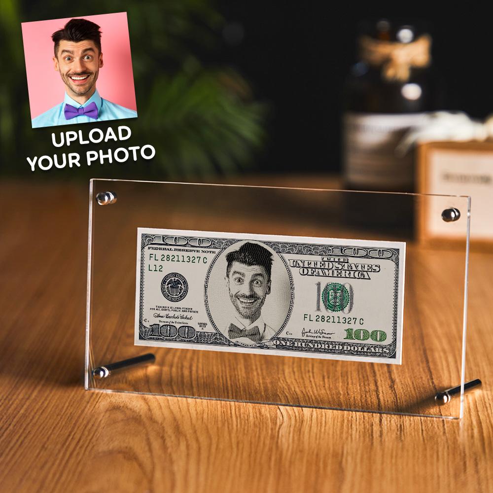 Custom Portrait Money 100 Dollar Bill | Personalized Desk Decor Face ...