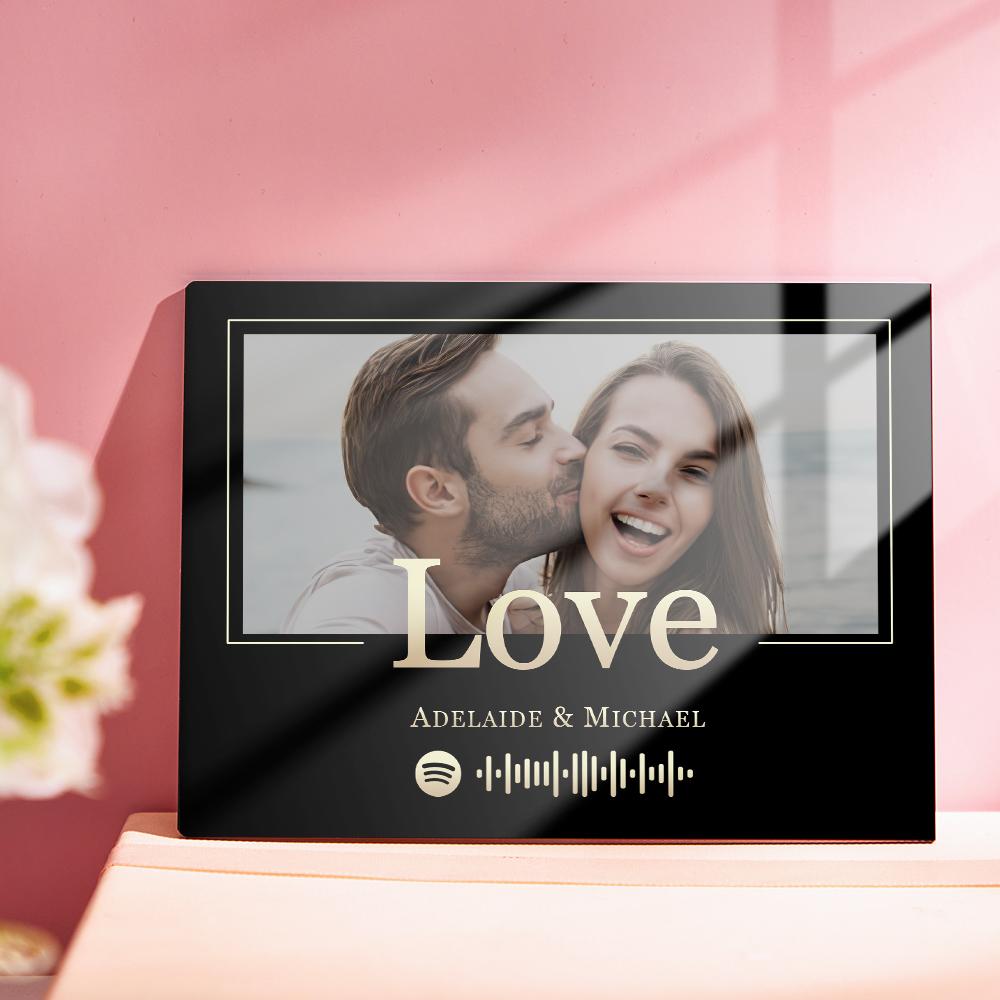 Custom Photo Art Acrylic Plaque Love Couples Gift Simple Modern Home ...