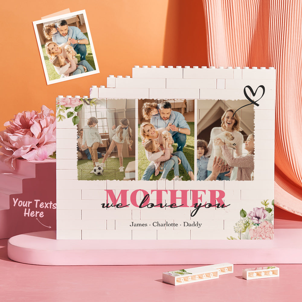 Personalized Horizontal Building Brick Custom Photo Block Mother We ...