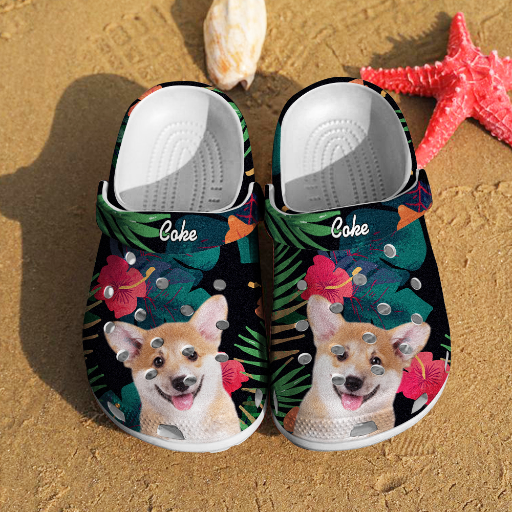 Personalized Pet Portrait Clog with Name Funny Clogs Slipper Birthday ...