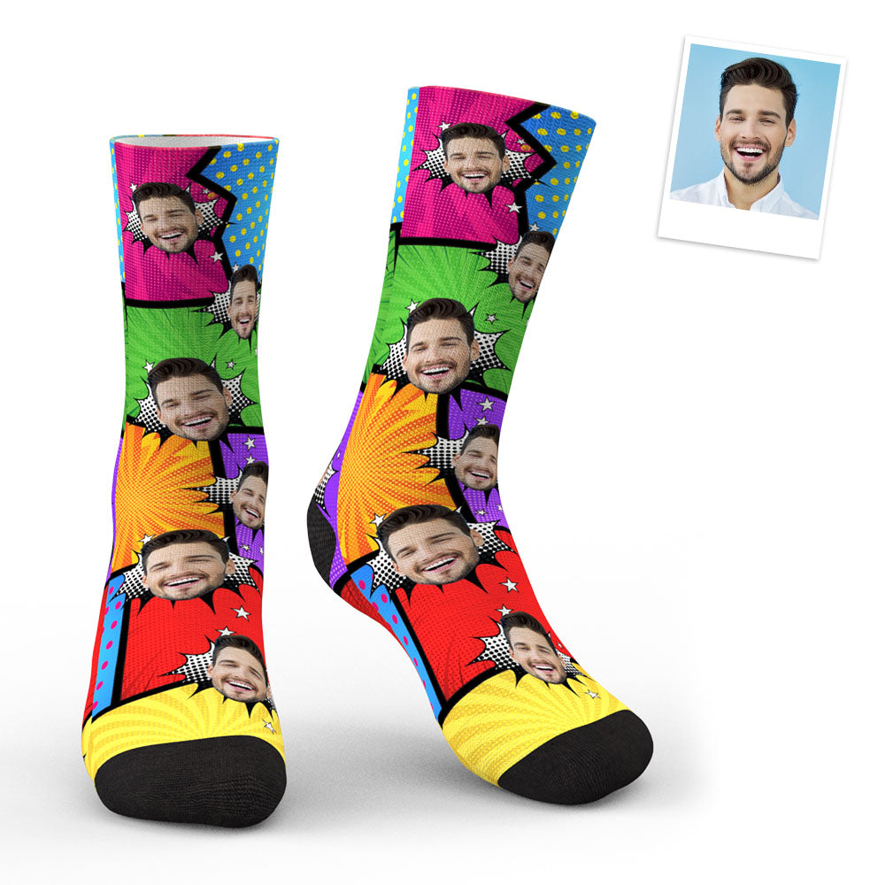 Custom Photo Funny Comics Socks - MadeMine Custom Drop Shipping