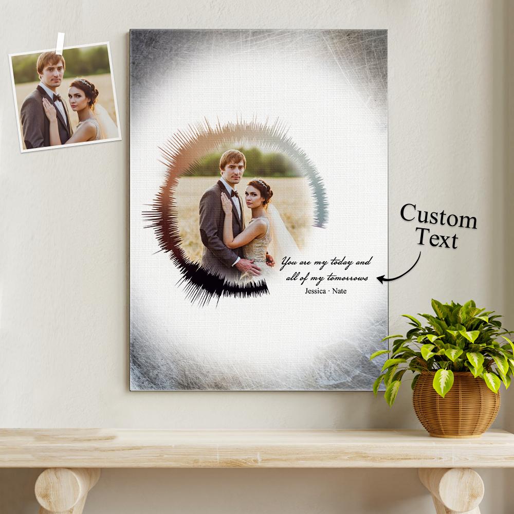 Custom Painting Round Sound Wave Photo Print Personalized Soundwave ...