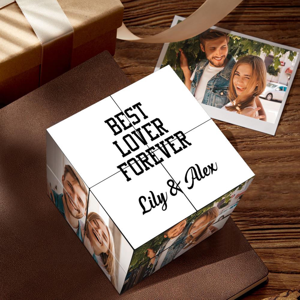 Custom Cube Photo Frame Multi Photo Best Lover Forever Custom Photos ...