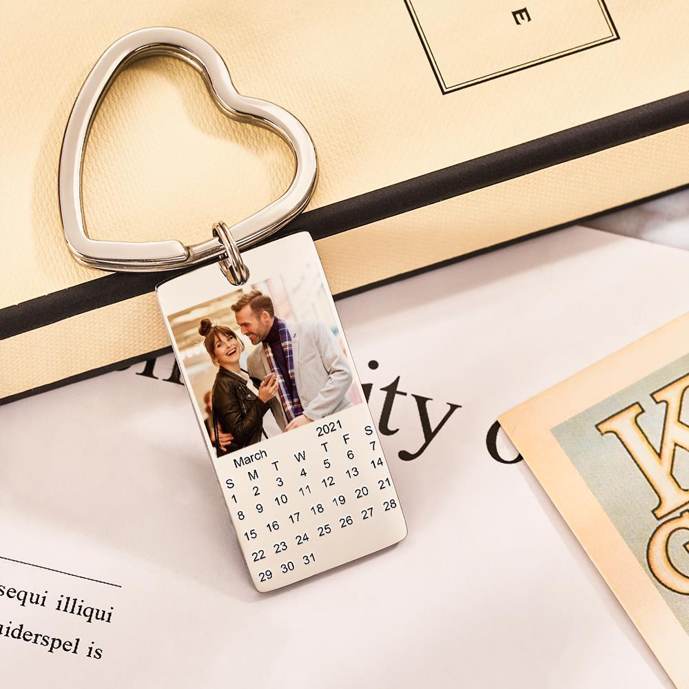 Calendar Keychain Personalized Calendar Keychain With Picture Custom Calendar Photo Keychain ...