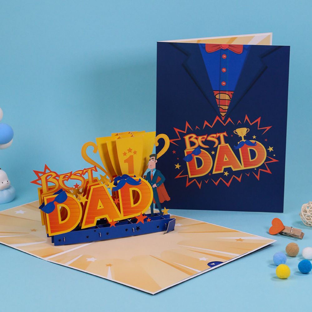 Father's Day 3D Pop Up Card Best Dad Greeting Card for Dad - MadeMine ...