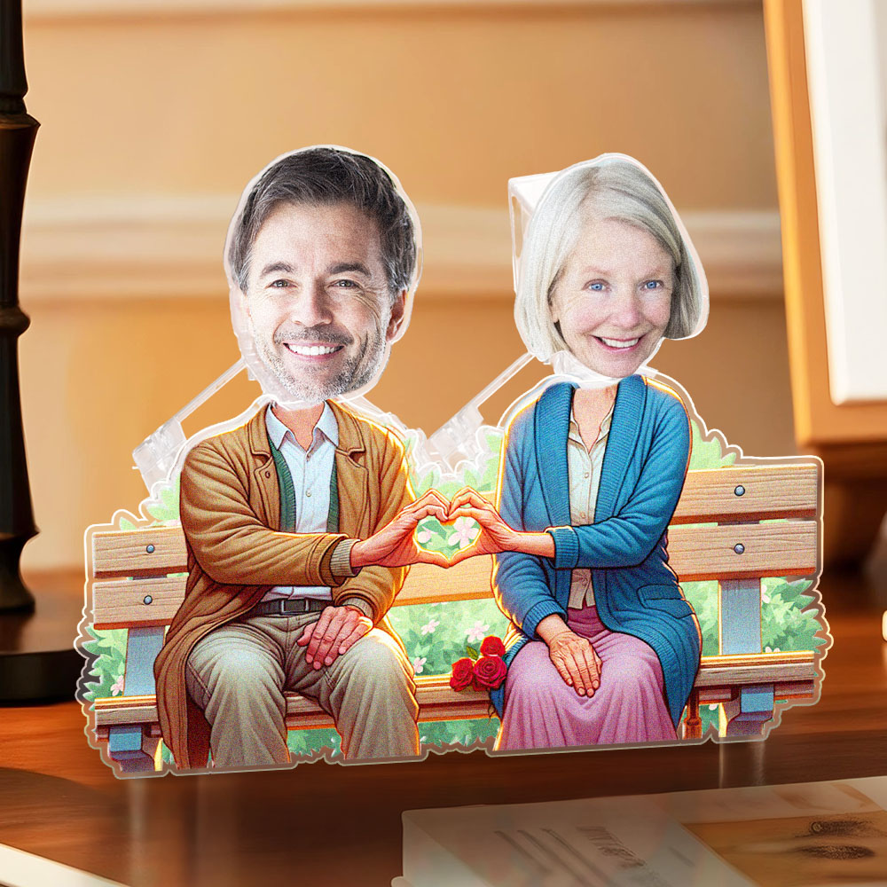 Personalized Face Grow Old Together Shaking Head Standee Gift for Dad ...