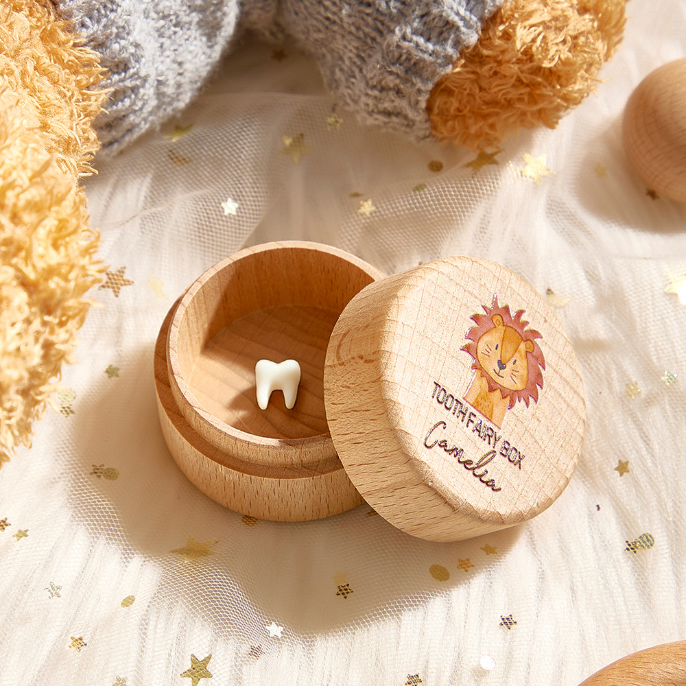 Personalized Wooden Tooth Box with Engraved Name Tooth Fairy Keepsake ...